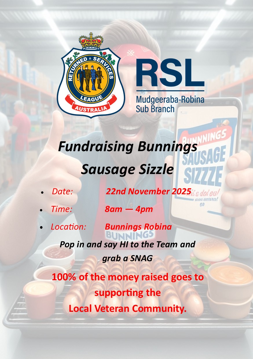 Fundraising Bunnings SS - Mudgeeraba - Robina RSL Sub Branch